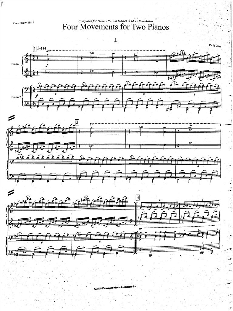 4 Movements For 2 Pianos | PDF