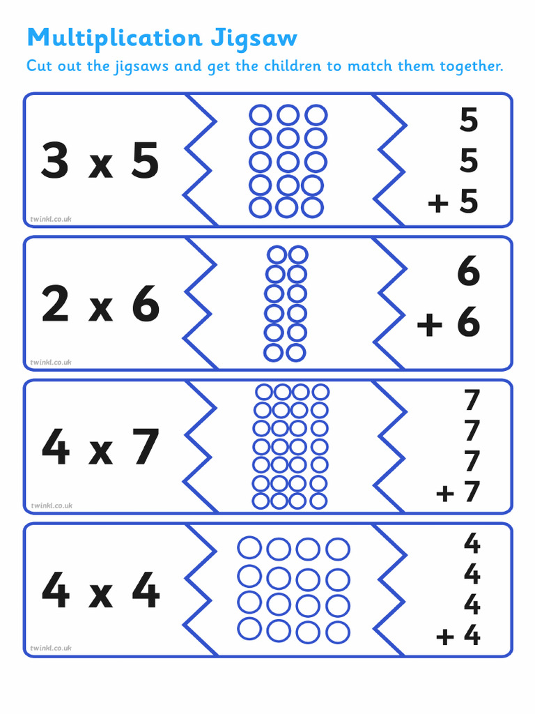 T N 866 Multiplication Matching Puzzle Game | PDF