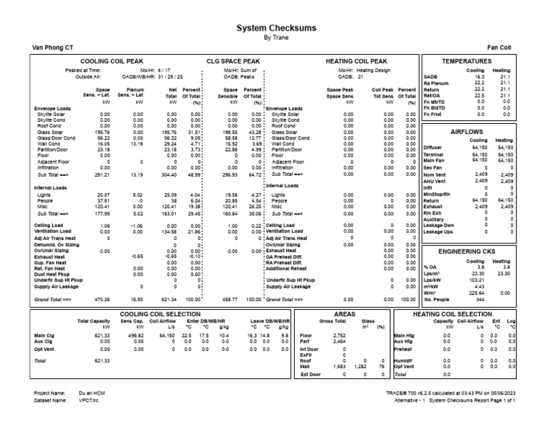 System Checksums | PDF | Engineering Thermodynamics | Construction Law