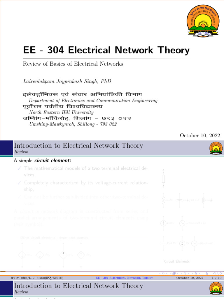 Review of Basics of Electrical Networks | PDF | Electrical Network | Vertex (Graph Theory)