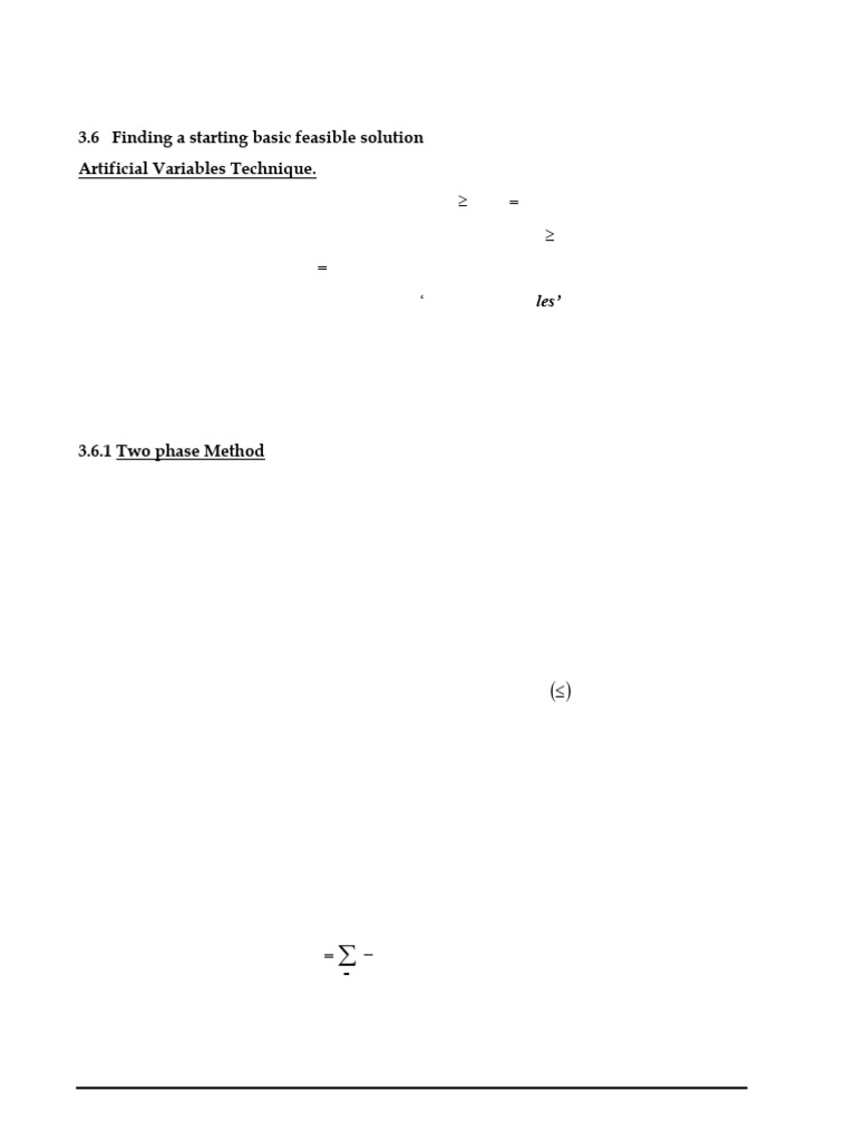 Artificial Variables Technique New | PDF | Mathematical Optimization | Mathematics Of Computing