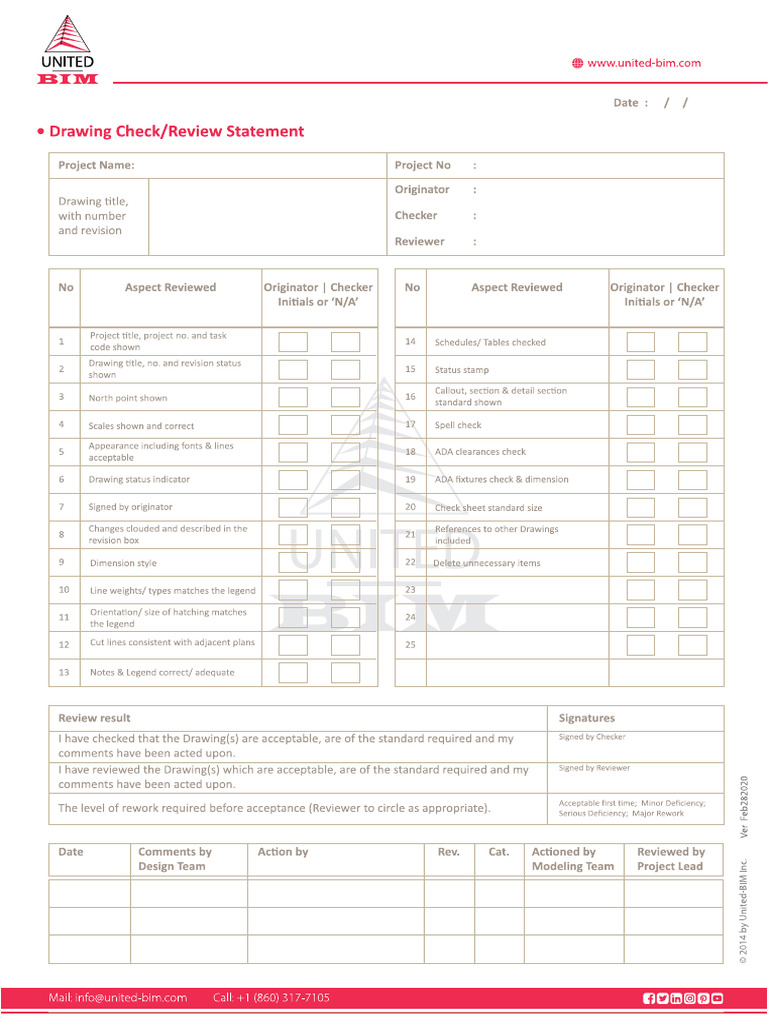 Drawing Review Checklist For Architectural and Engineering Design ...