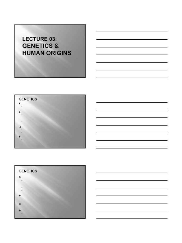 ISS1010 - Lecture 03 - Genetics and Evolution - 201 | PDF | Dominance ...