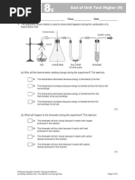 8e End of Unit Test Higher | PDF | Oxide | Combustion