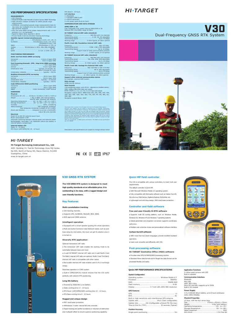 Hi-Target GNSS System Specifications | PDF | General Packet Radio ...