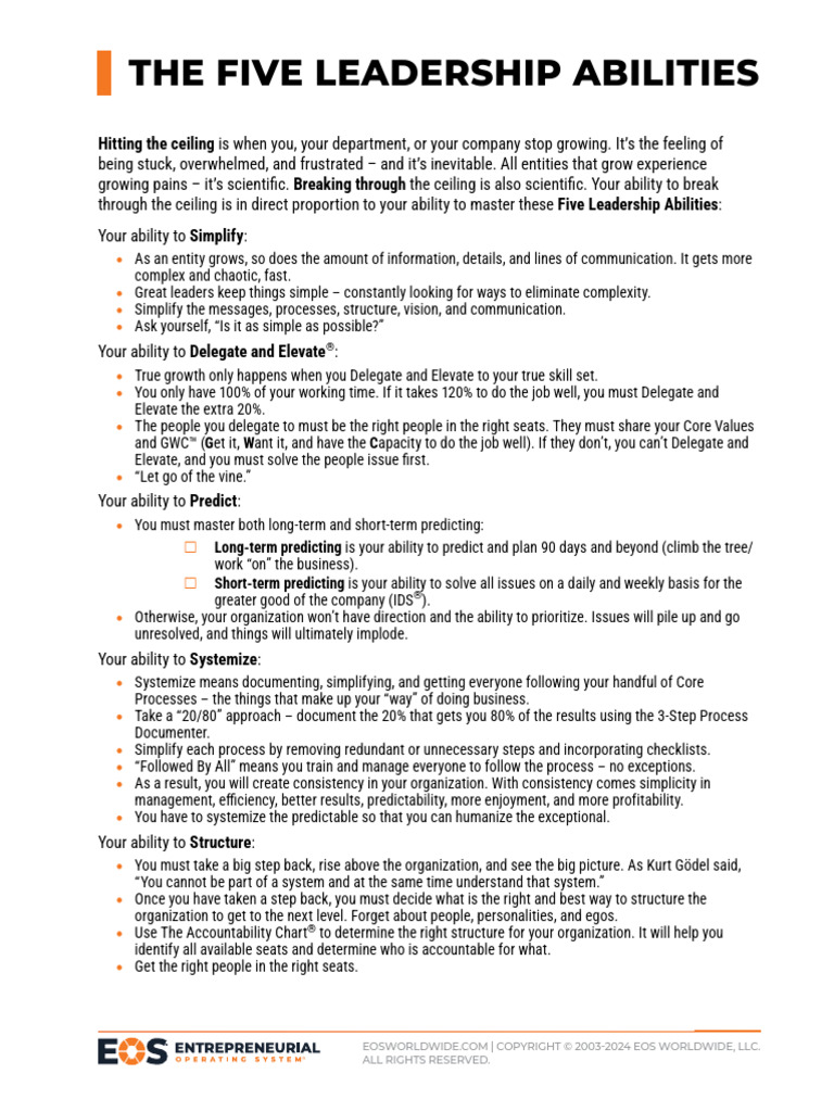 The Five Leadership Abilities | PDF