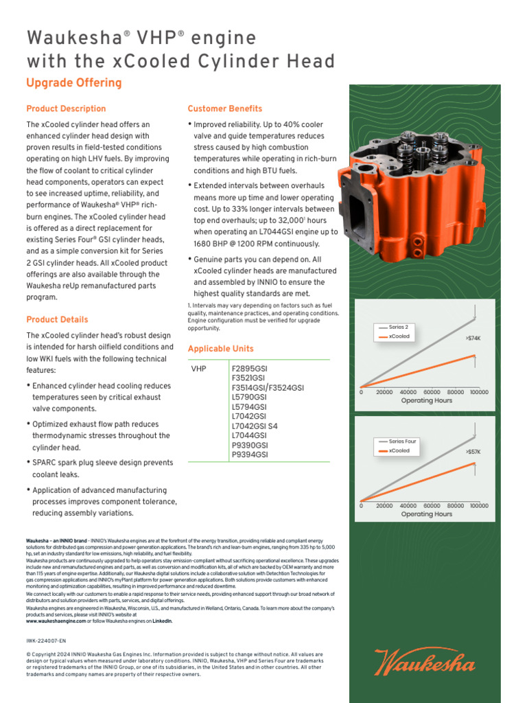 IWK 224007 VHP Xcooled Head | PDF | Engines | Reliability Engineering
