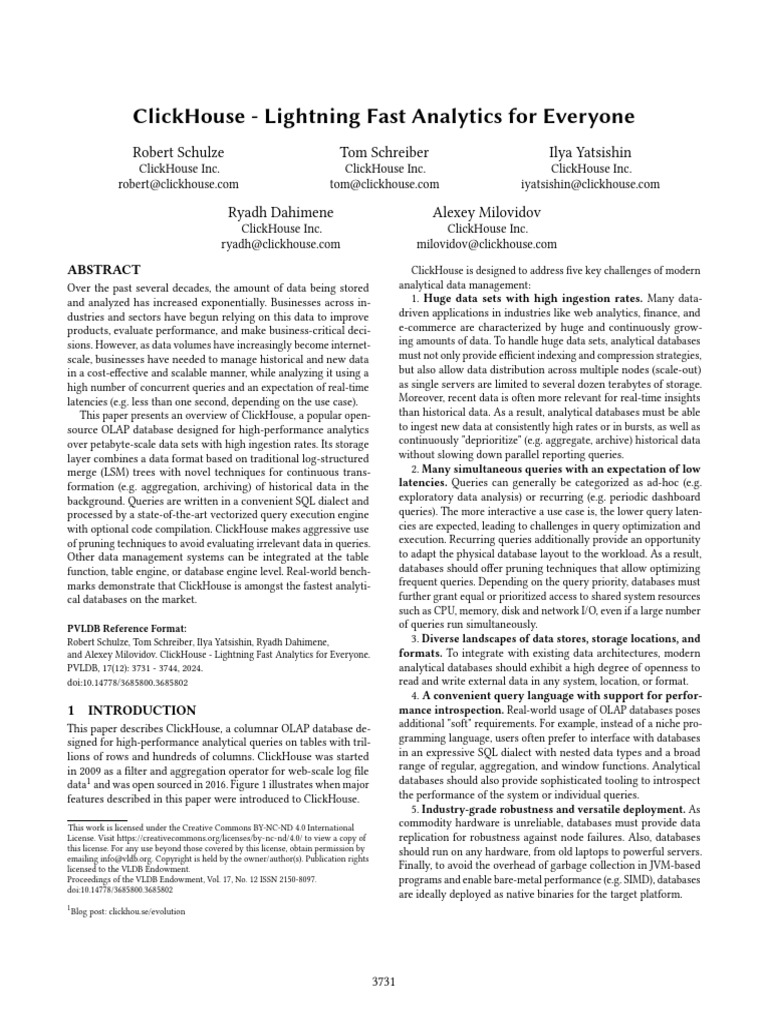 Click House | PDF | Database Index | Databases