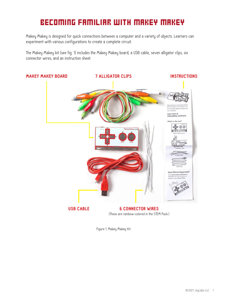 Handout 1 Becoming Familiar With Makey Makey | PDF | Electrical Connector | Computer Keyboard