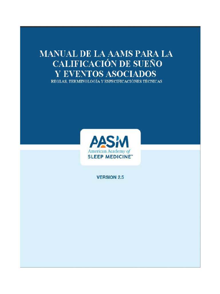 Manual AASM en Español | PDF | Muestreo (procesamiento de señal ...
