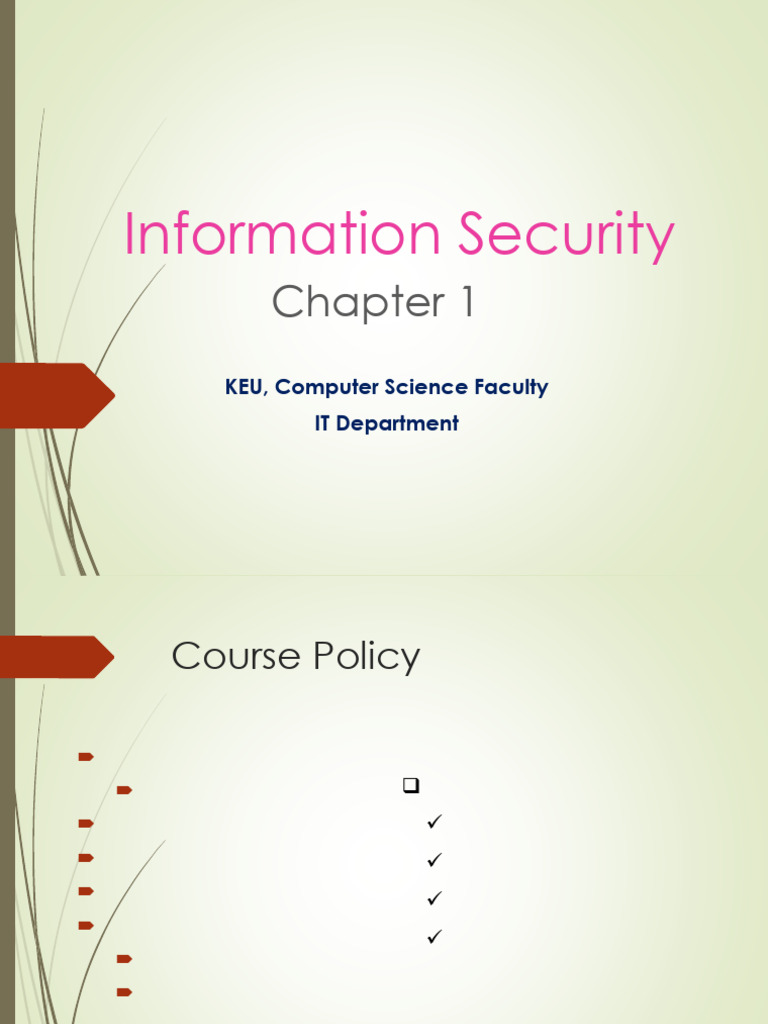 Information Security Chapter 1 Pdf Security Computer Security
