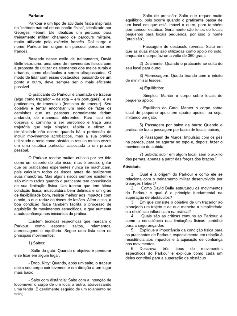 Parkour 2 Séries | PDF