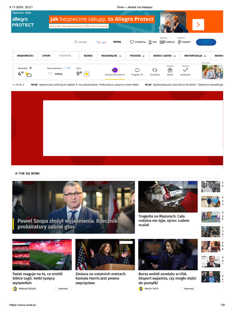 Onet - Jesteś Na Bieżąco | PDF