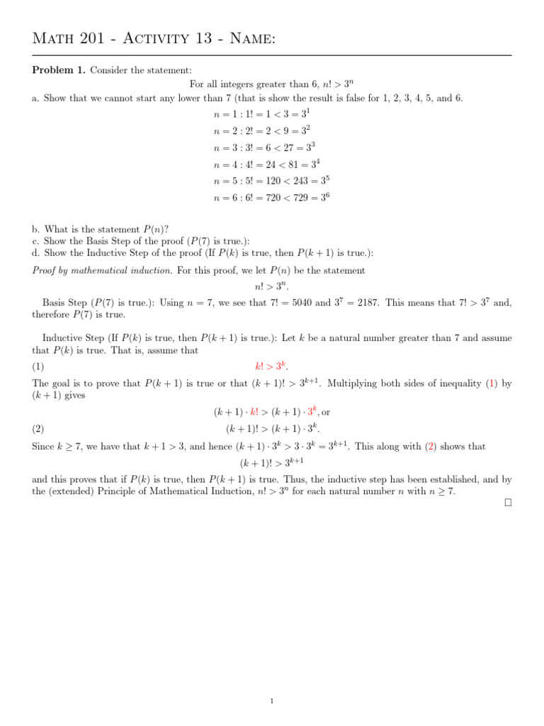 Math201-Activity 13 (4.1-4.2) - Solution | PDF | Mathematical Proof ...