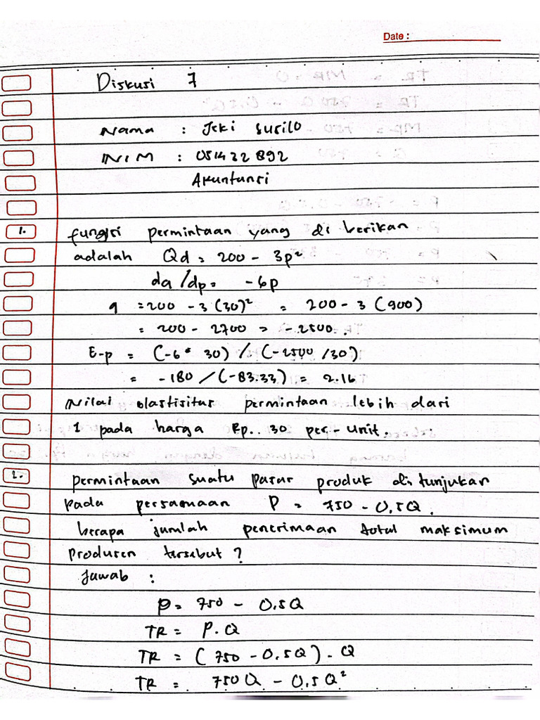 Diskusi 7 Mateko | PDF