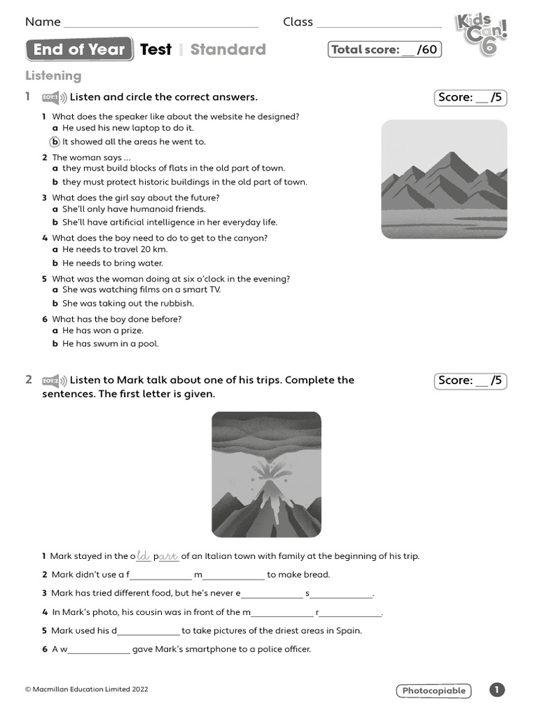 KC6 Tests EOY Standard | PDF | Language Arts & Discipline