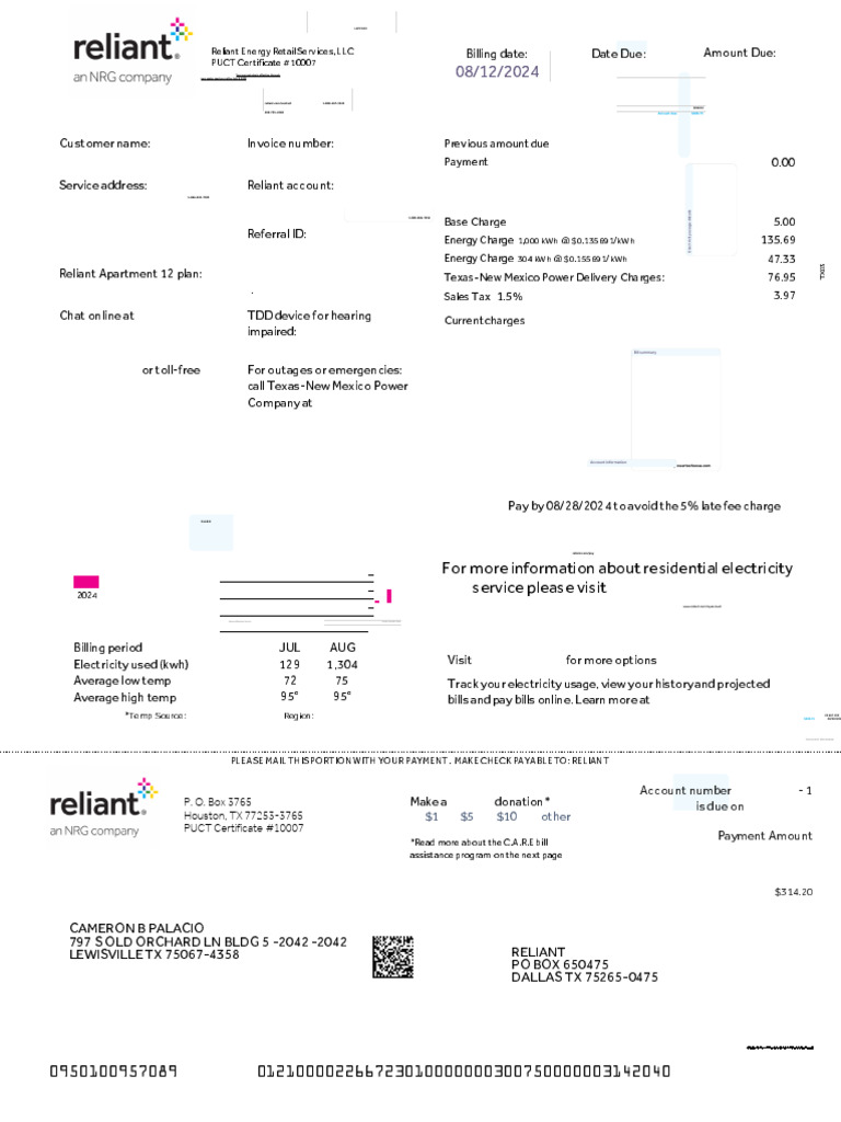 Bill Summary Account Information | PDF | Emergency Evacuation