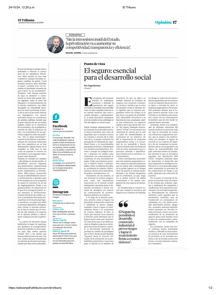 El Tribuno - Edición PDF 24/10/24 | PDF | Finanzas y dinero | Hogar ...