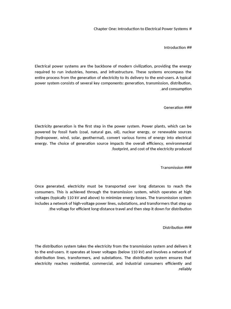 Chapter One - in-WPS Office | PDF | Smart Grid | Electric Power ...