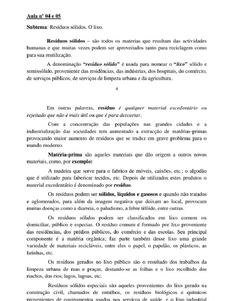 Aula 5 e 6 de Química | PDF