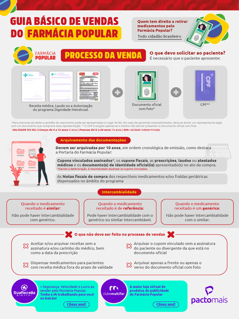 Guia Basico Venda Farmacia Popular | PDF | Receita médica | Sistema de saúde