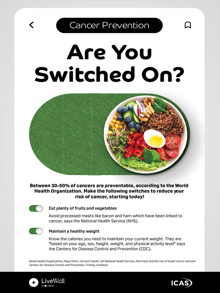ICAS Lowering Cancer Risk Booklet | PDF | Preventive Healthcare | Cancer