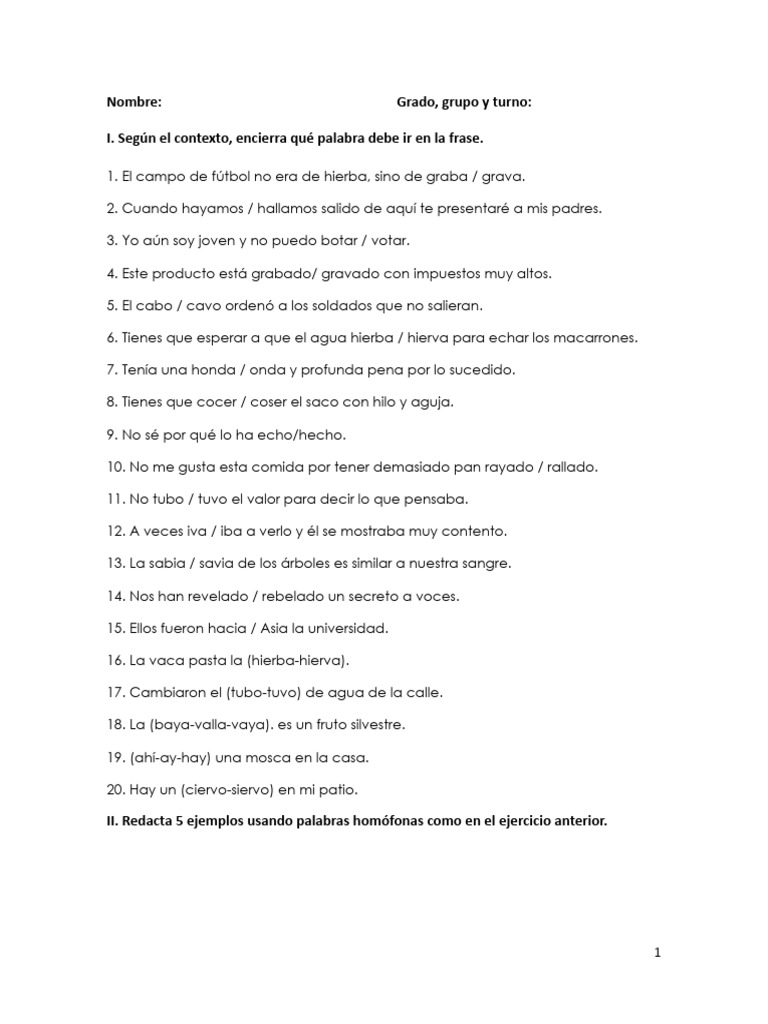 Ejercicios Pr-Cticos (Gram-Tica) | PDF | Verbo | Oración (Lingüística)