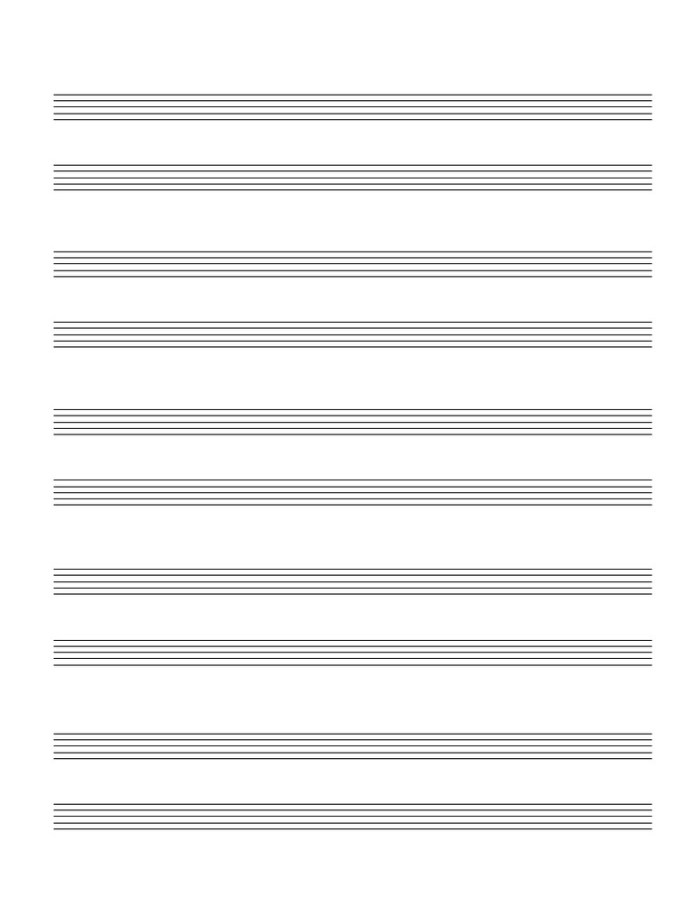 Hoja Pentagramada Grande para Solfeo | PDF