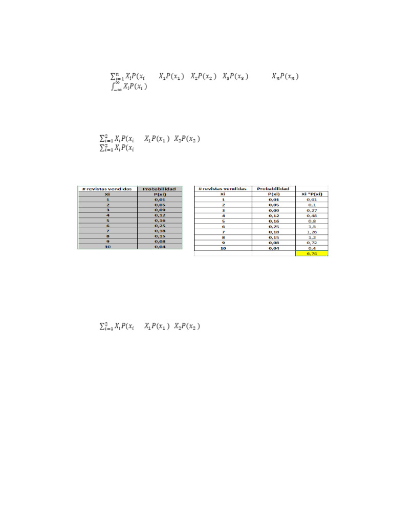 Esperanza Matematica | PDF | Valor esperado | Diferencia