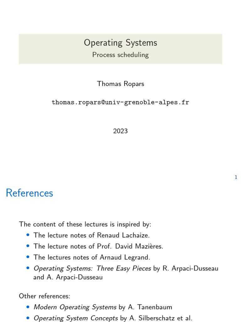 OS Process Scheduling Guide | PDF | Scheduling (Computing) | Process (Computing)