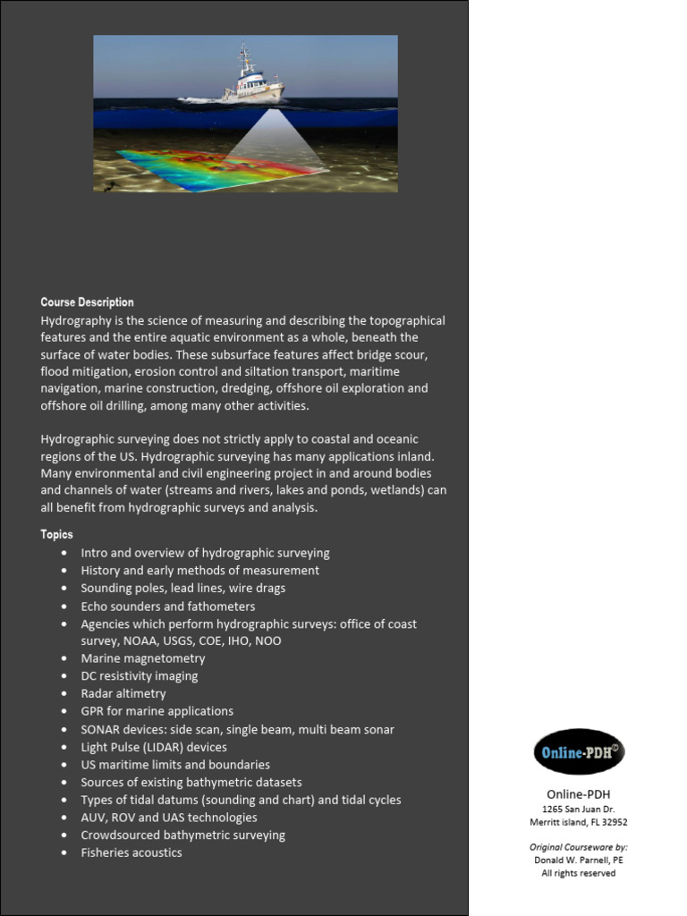 Comprehensive Guide To Hydrographic Surveying | PDF | National Oceanic ...