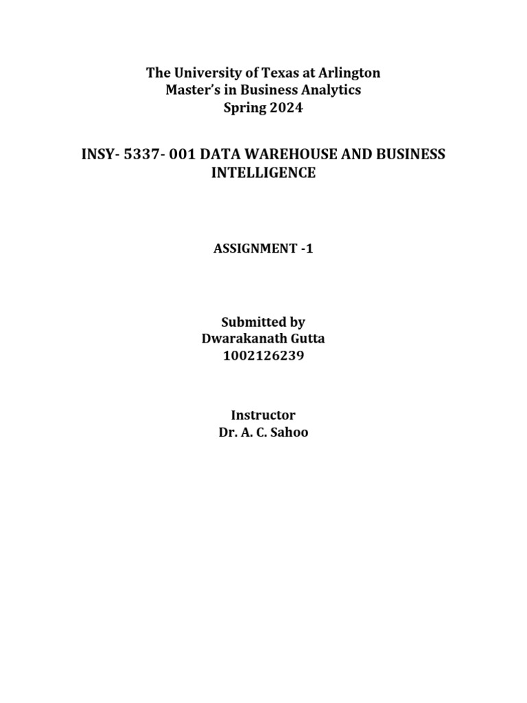 DW 1 | PDF | Business | Technology & Engineering