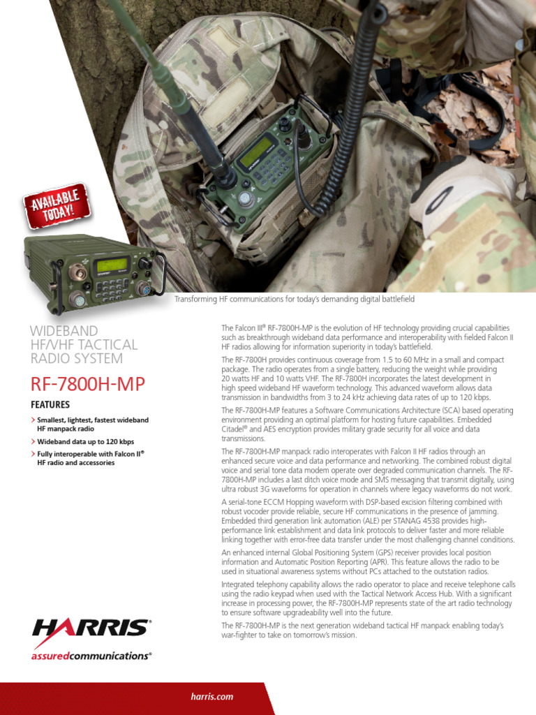 RF 7800H MP DataSheet | PDF | High Frequency | Radio