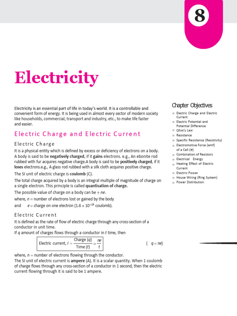 Electricity | PDF | Electrical Resistance And Conductance | Electrical ...