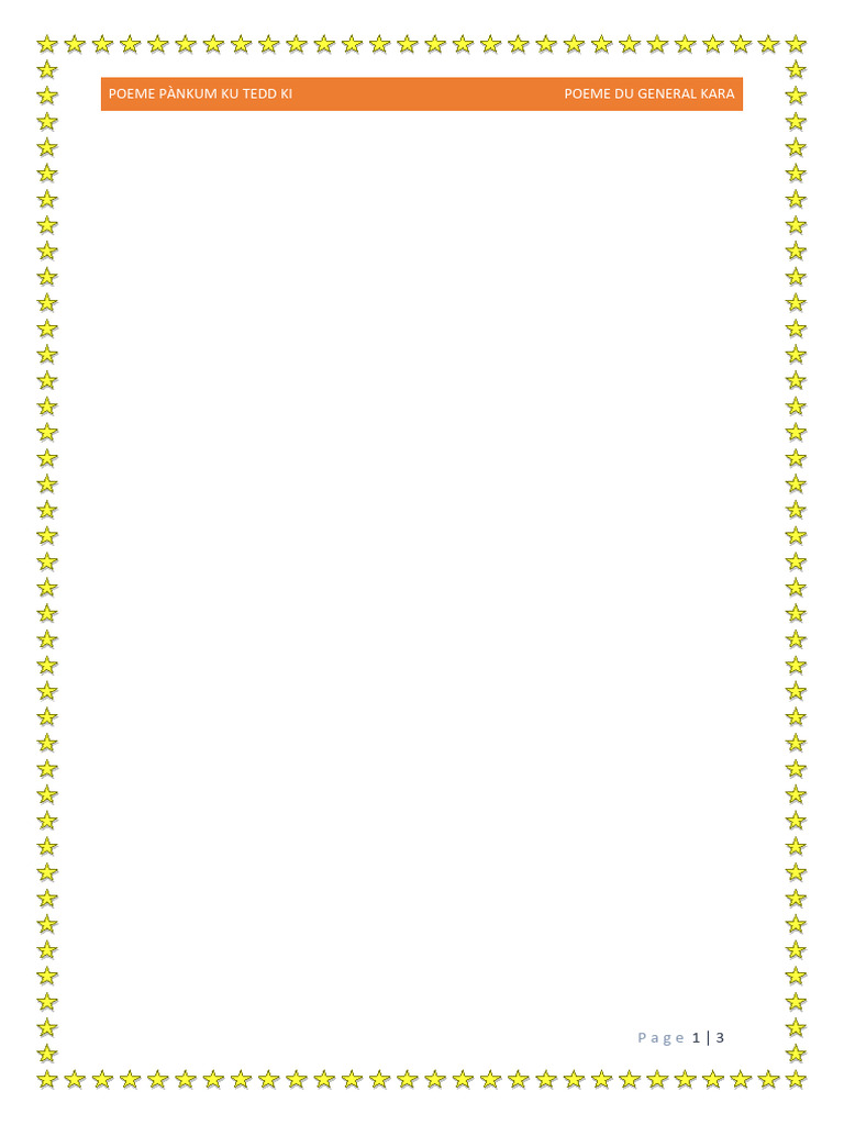 Poeme Pànkum Ku Tedd Ki Karaa | PDF