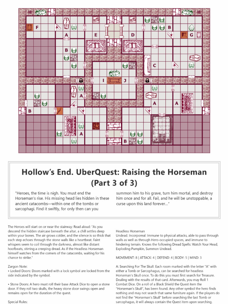 (Part 3 of 3) Hollow's End. UberQuest Raising The Horseman | PDF