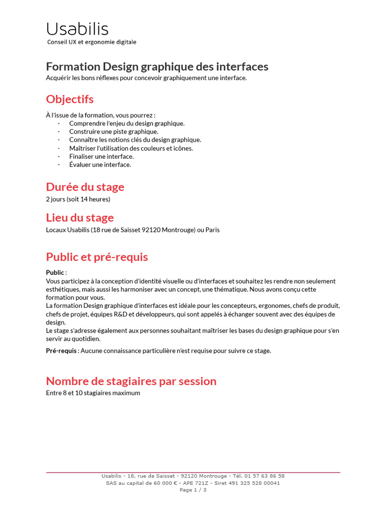 Formation Design Graphique d'Interfaces | PDF | Graphisme | Conception