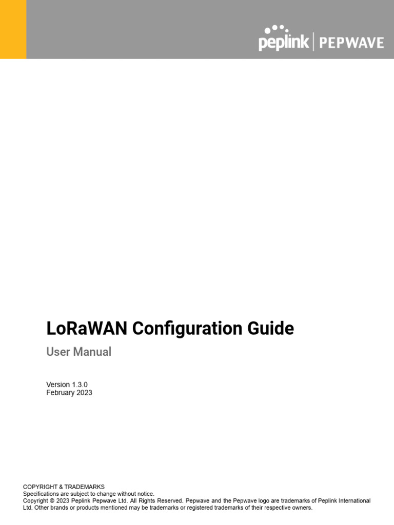 LoRaWAN Configuration Manual | PDF | Computer Network | Router (Computing)