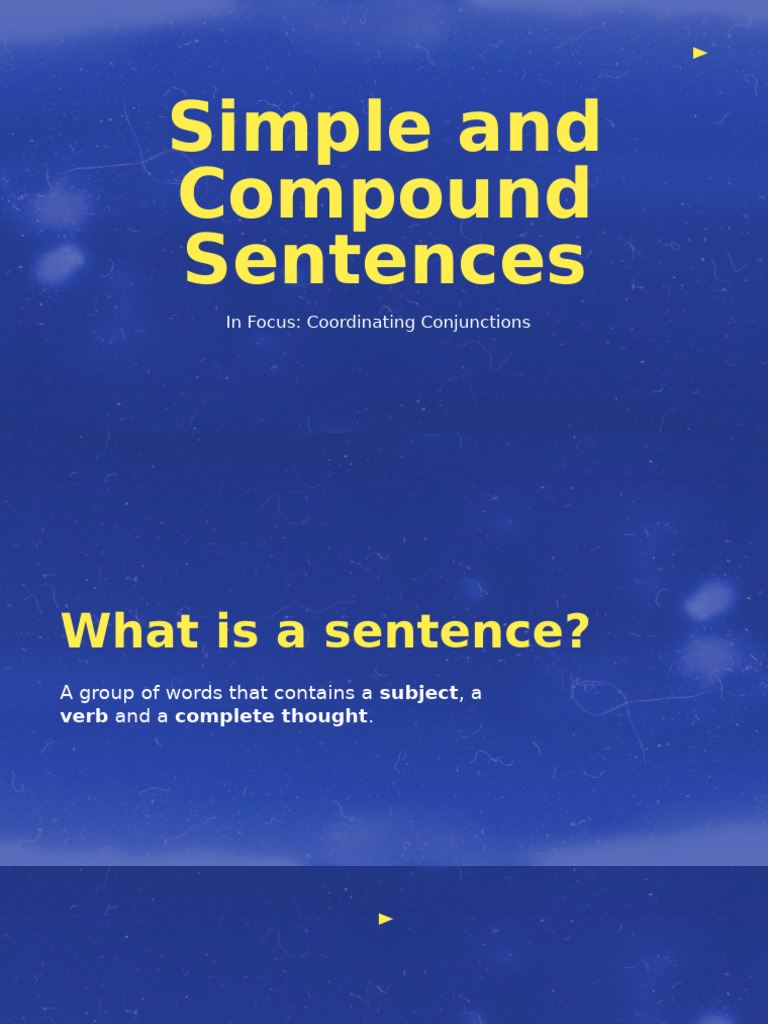 WEEK 4 - GRADE 8 Simple and Compound Sentences | PDF | Subject (Grammar ...