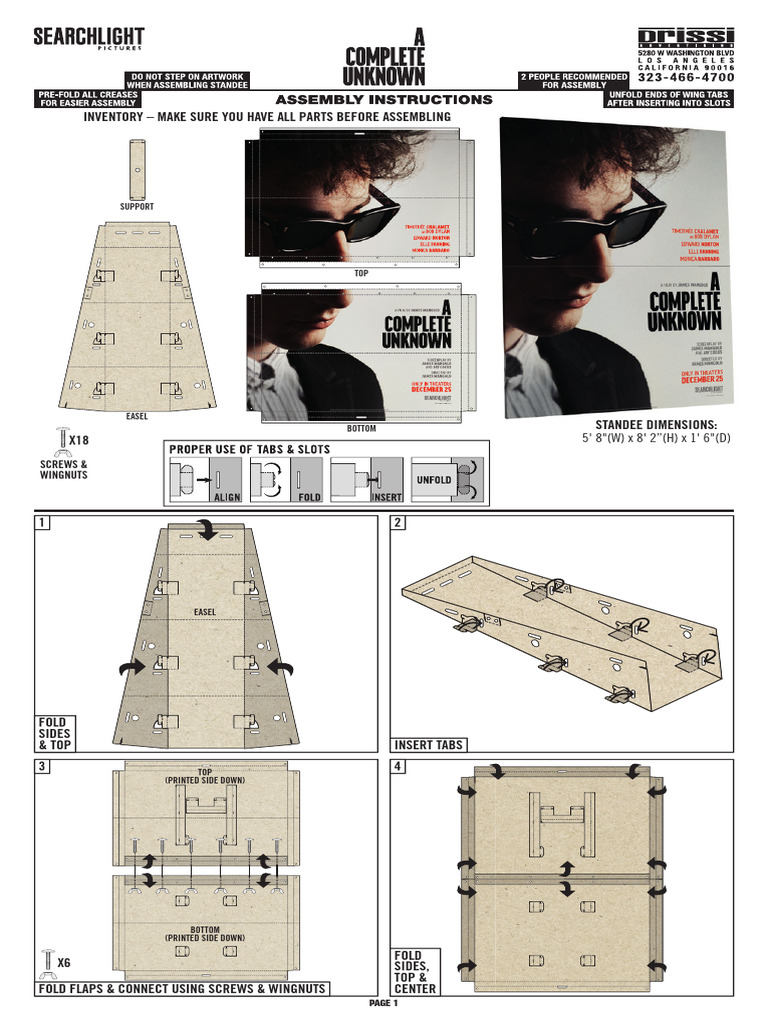 Easel Stand Assembly Instructions Guide | PDF | Computers