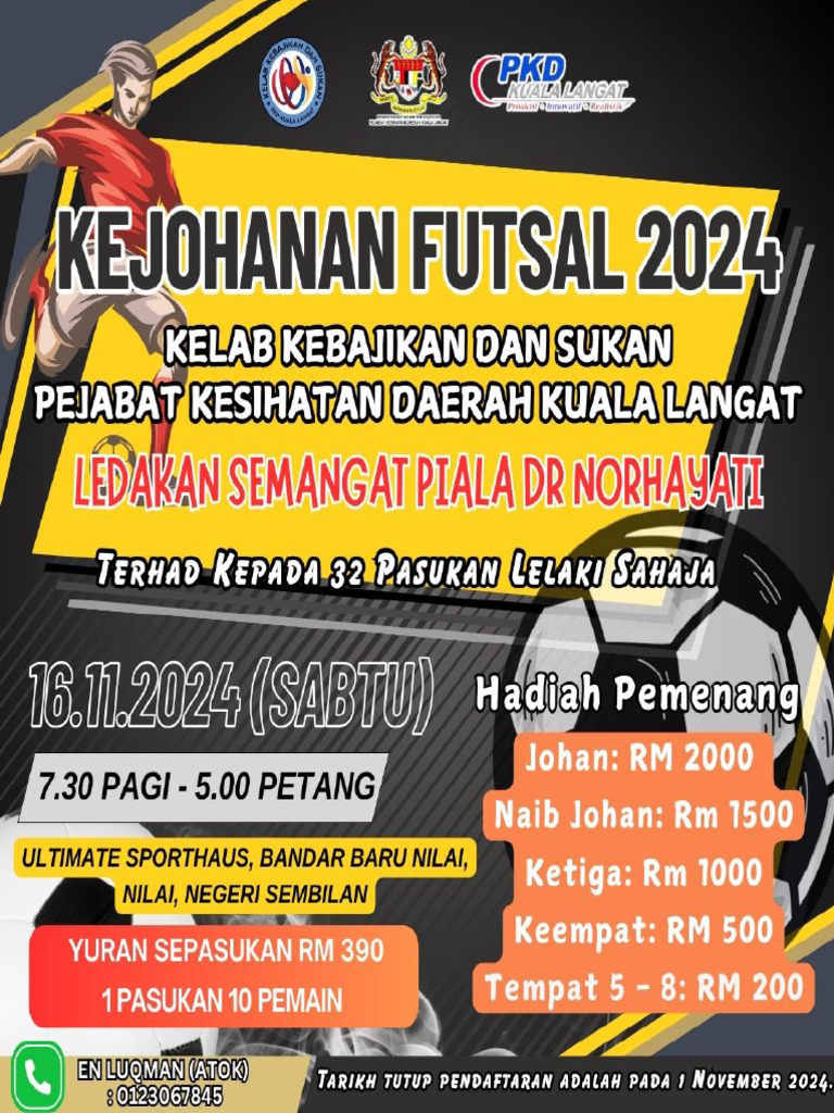 Kejohanan Futsal Selangor 16.11.2024 | PDF