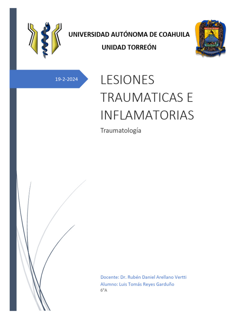 Lesiones Traumaticas Inflamatorias | PDF | Rodilla | Tobillo