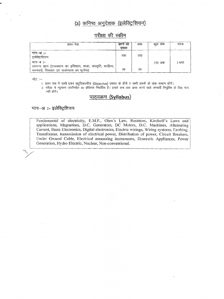 Electrician Syllabus-5-6 | PDF | Science & Mathematics