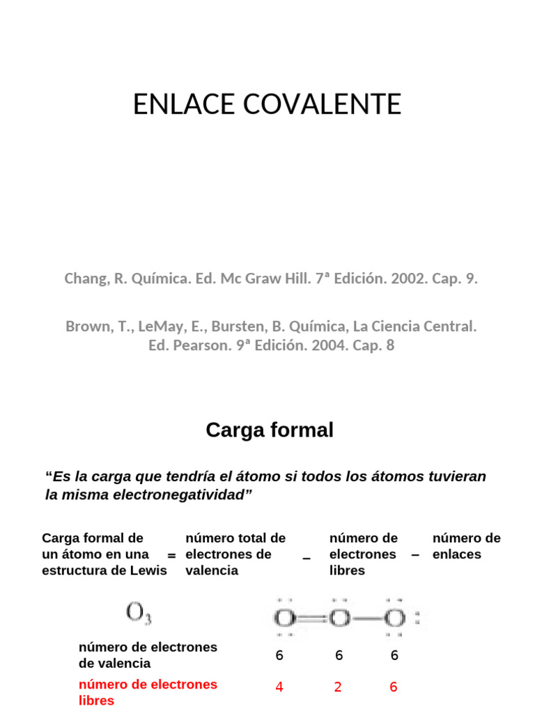 Carga Formal y Resonancia en Química | PDF | Enlace químico | Enlace ...
