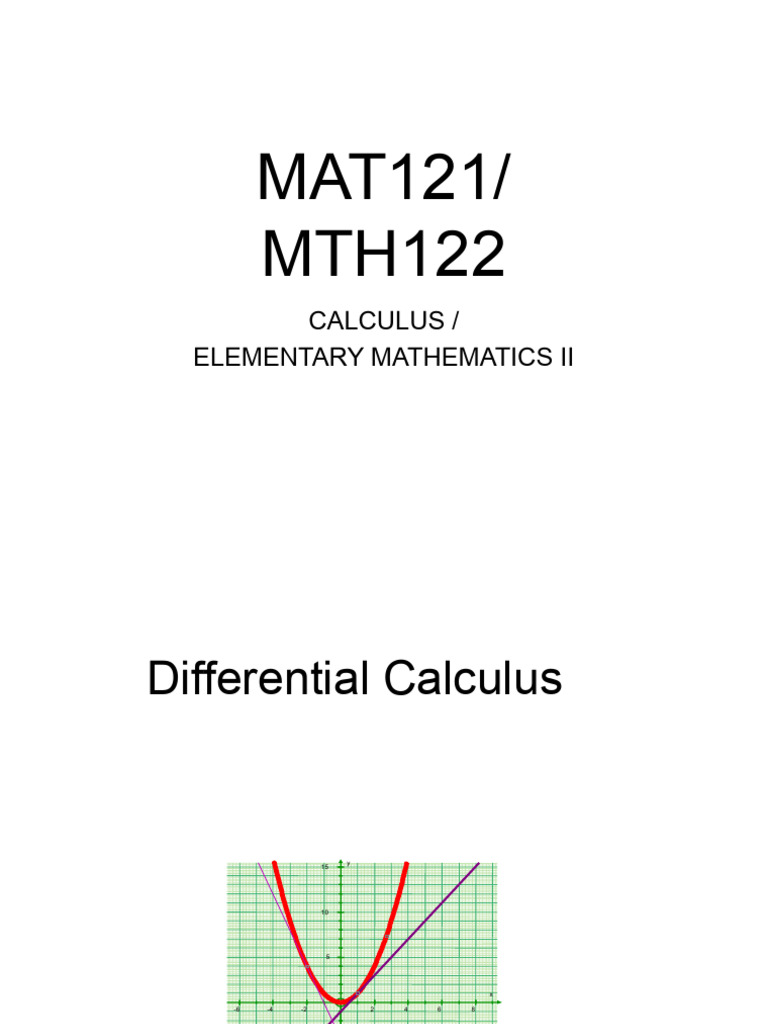 Differential Calculus Basics | PDF | Tangent | Derivative