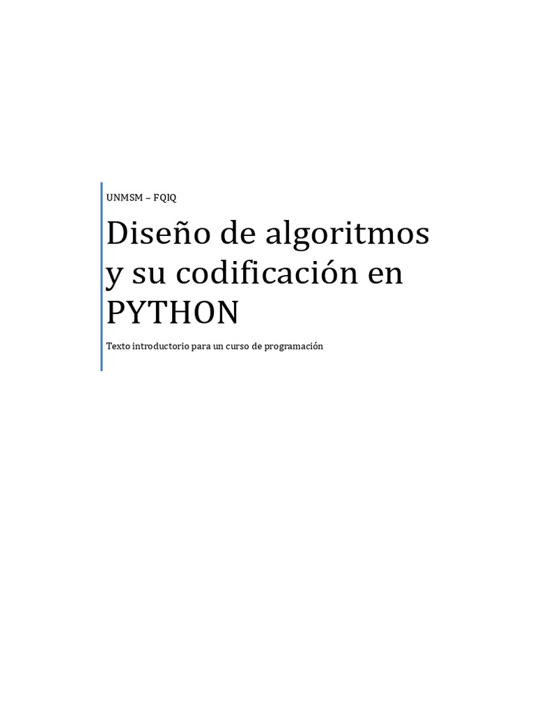 PyC SeisEjemplos Algoritmos-CodificarPython | PDF | Algoritmos | Informática