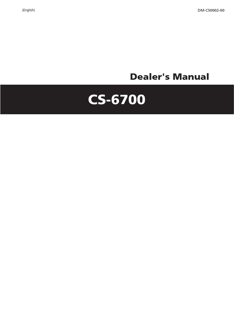Dm-Cs0002-00-Eng CS-6700 | PDF
