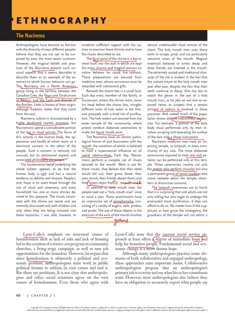 Body Ritual Among The Nacirema 1 | PDF | Anthropology | Rituals