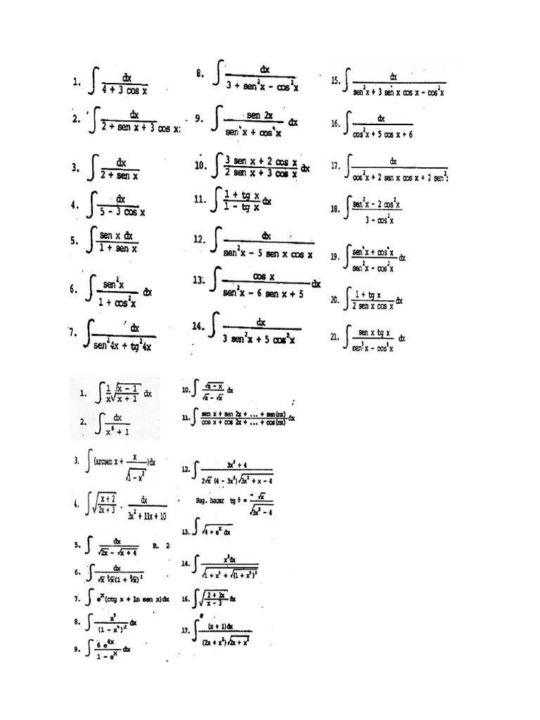 EJERCICIOS INTEGRALES | PDF