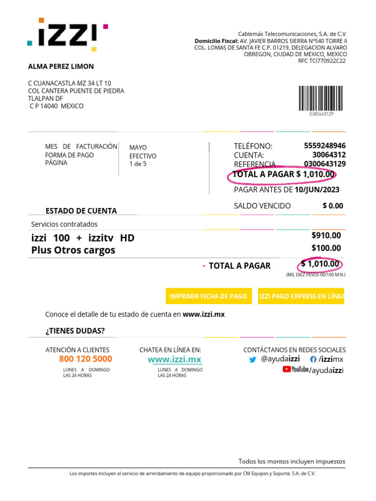 IZZI | PDF | Ciudad de México | México